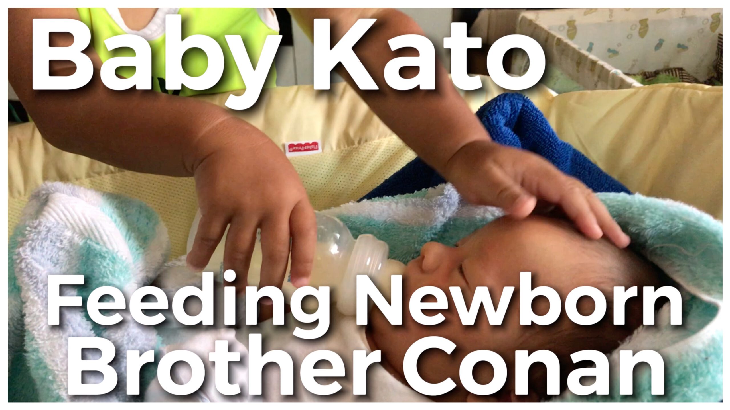 Baby Kato Kisses and Feeds Newborn Brother Conan baby - Kato Boon Family