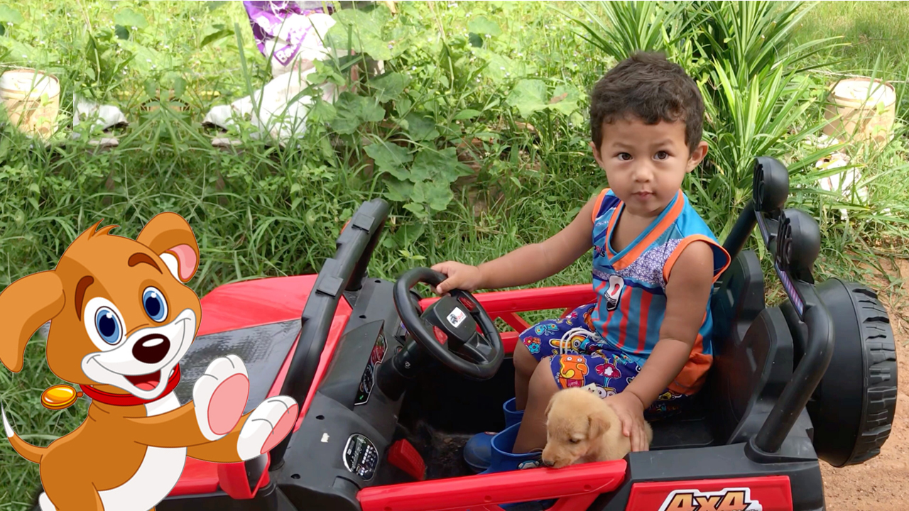 Baby Kato Boon Takes Puppy For a Ride. - Kato Boon Family