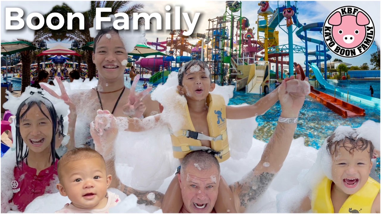 Crazy Foam Pool Party Dance Challenge. - Kato Boon Family